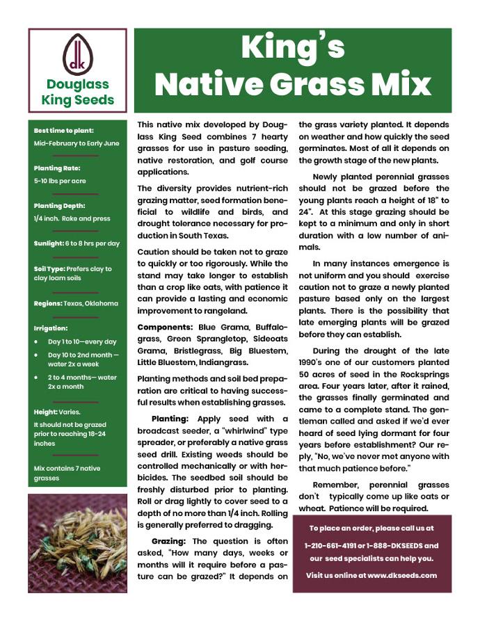 Information About Texas Seeds | Douglass King Seeds