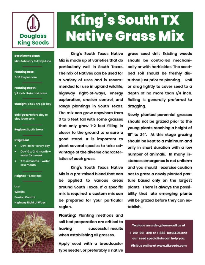 Information About Texas Seeds | Douglass King Seeds